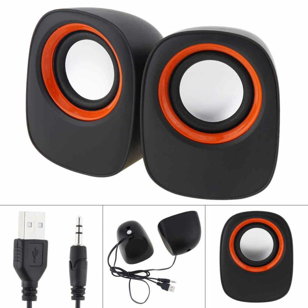Mini Speaker with 3.5mm Jack and USB Powered for (PC // Laptop ...
